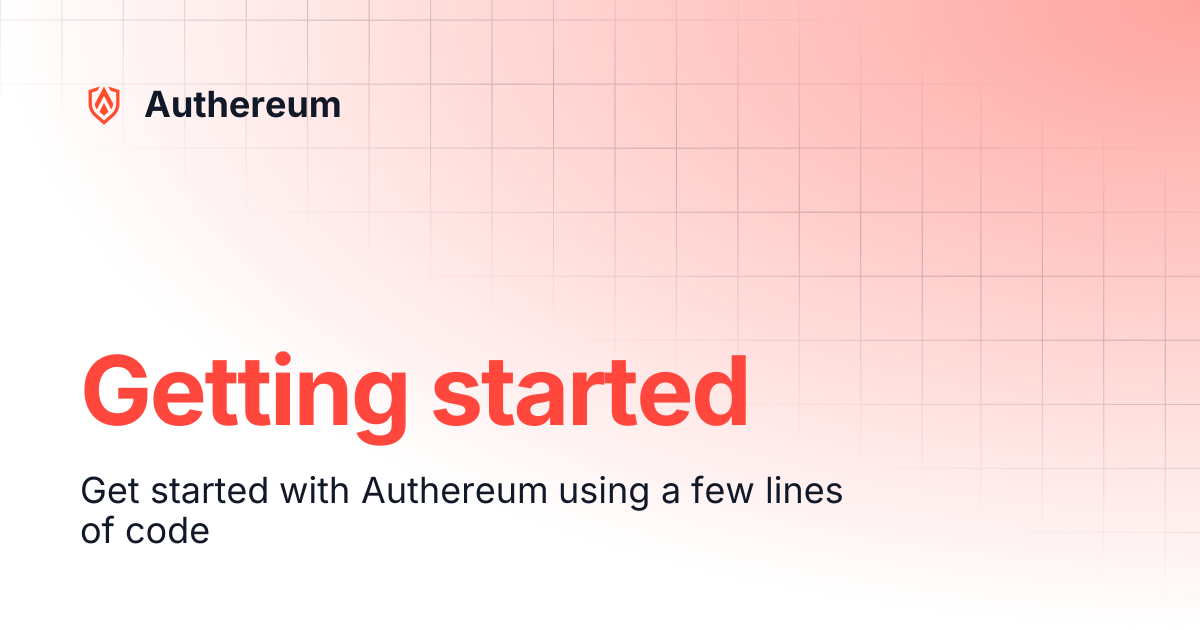 Getting started | Authereum